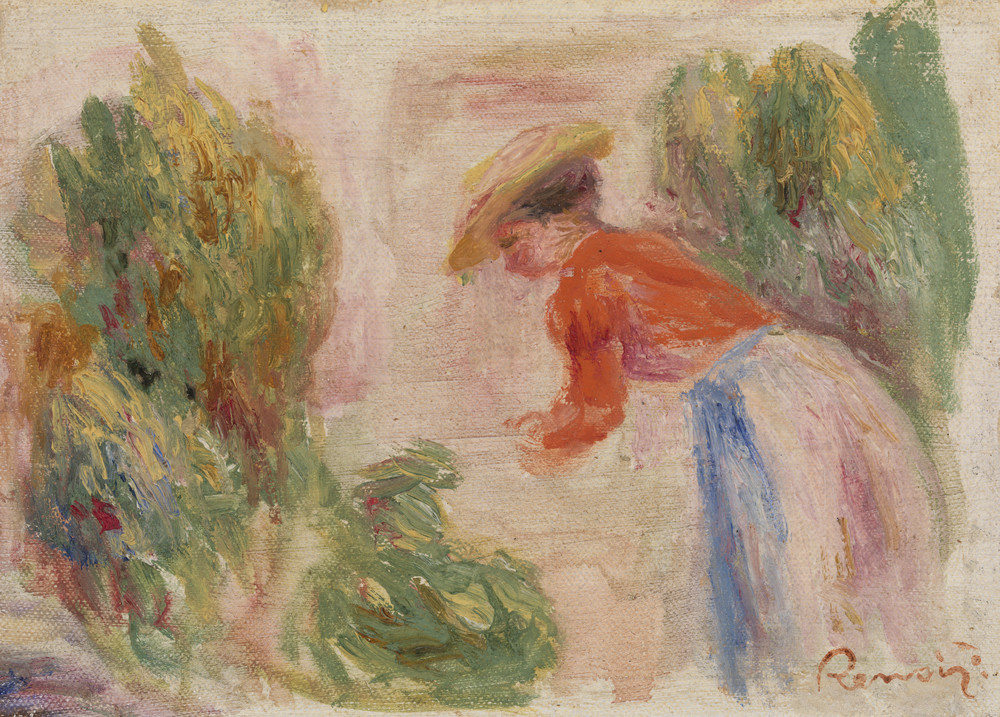 Barnes Collection Online — Pierre-Auguste Renoir: Woman Gathering ...