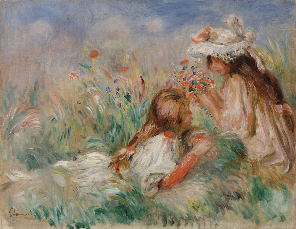 Barnes Collection Online — Pierre-Auguste Renoir: Girls in the Grass ...