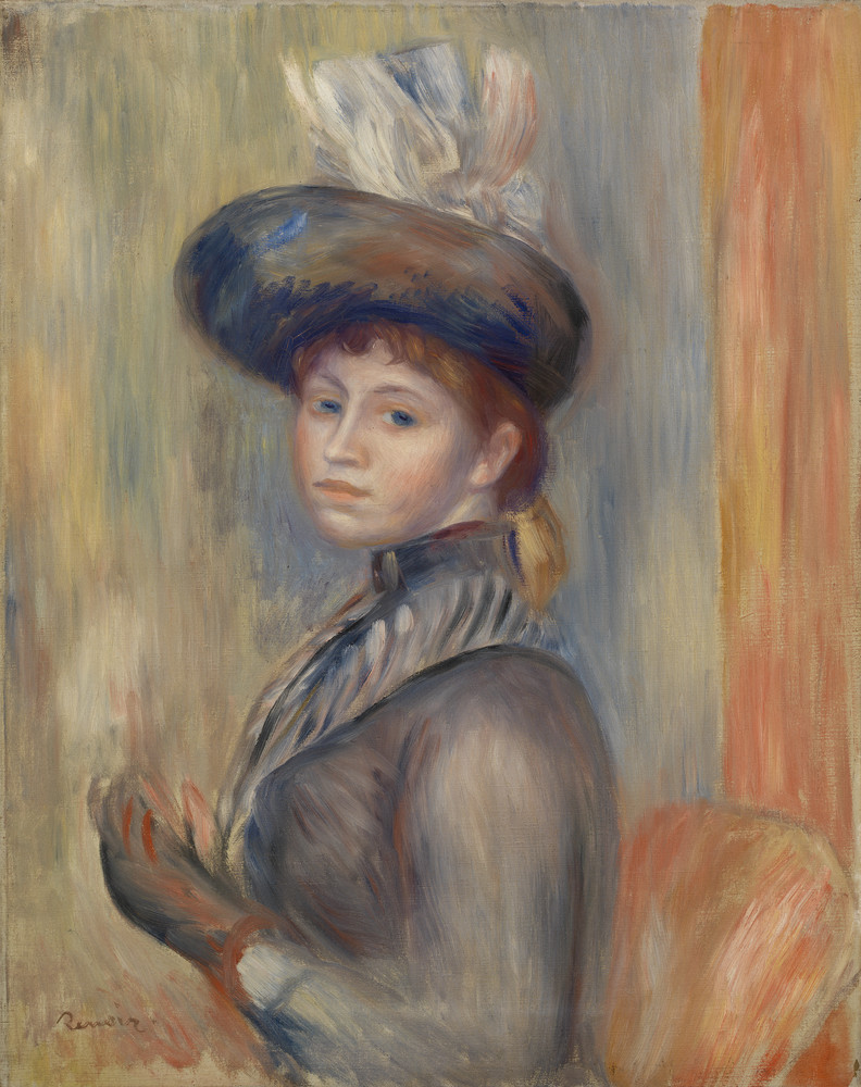 Barnes Collection Online — Pierre-Auguste Renoir: Girl in Gray-Blue